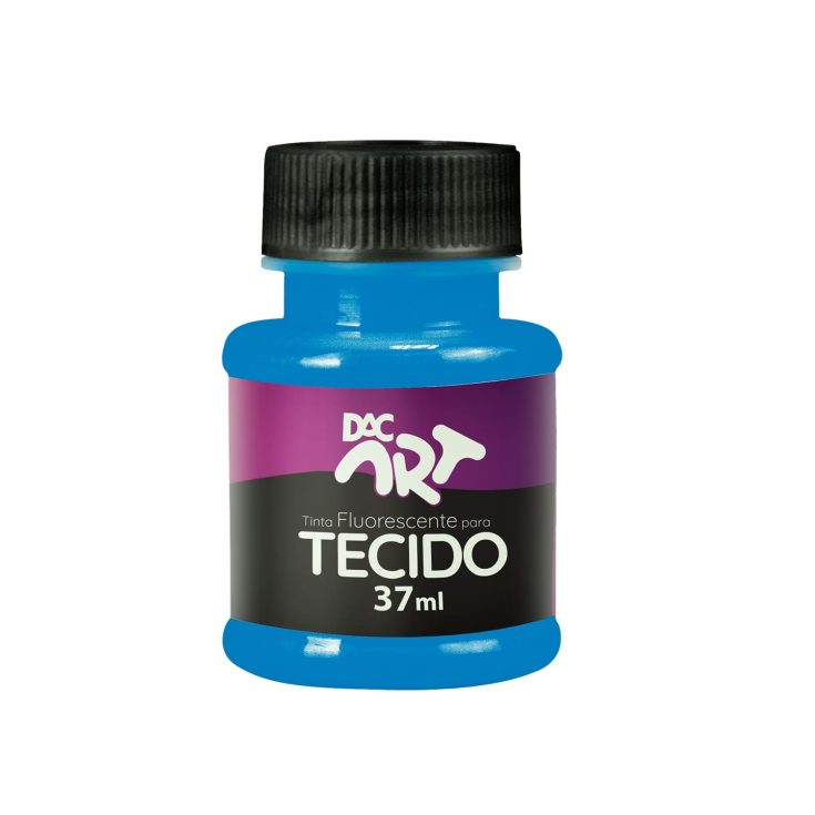 Tinta Fluorescente para Tecido DAC Art - Azul 37ml - 23001-48 | DAC